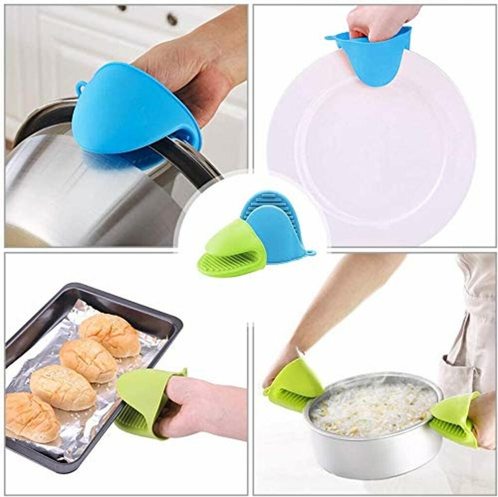 Single Pair of Silicone Hot Pot Catcher with Heat-Resistant and Pinch Grip